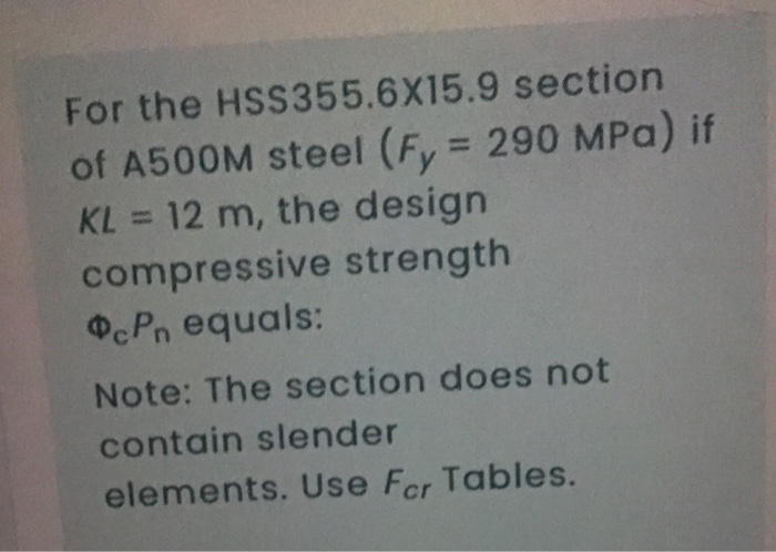Solved For the W310X97 section of A992M steel (Fy = 345 | Chegg.com