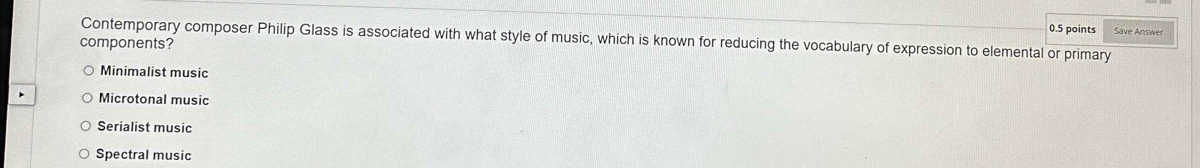 Solved Contemporary composer Philip Glass is associated with | Chegg.com