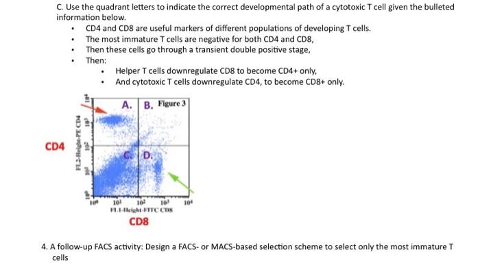 Solved C. Use the quadrant letters to indicate the correct | Chegg.com