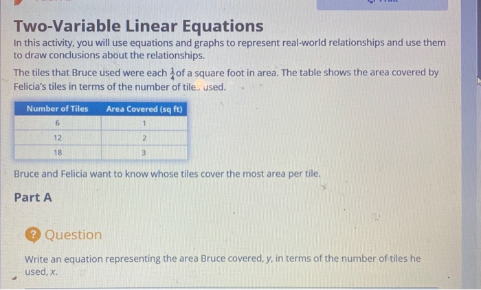 Solved Two-Variable Linear Equations In this activity, you | Chegg.com