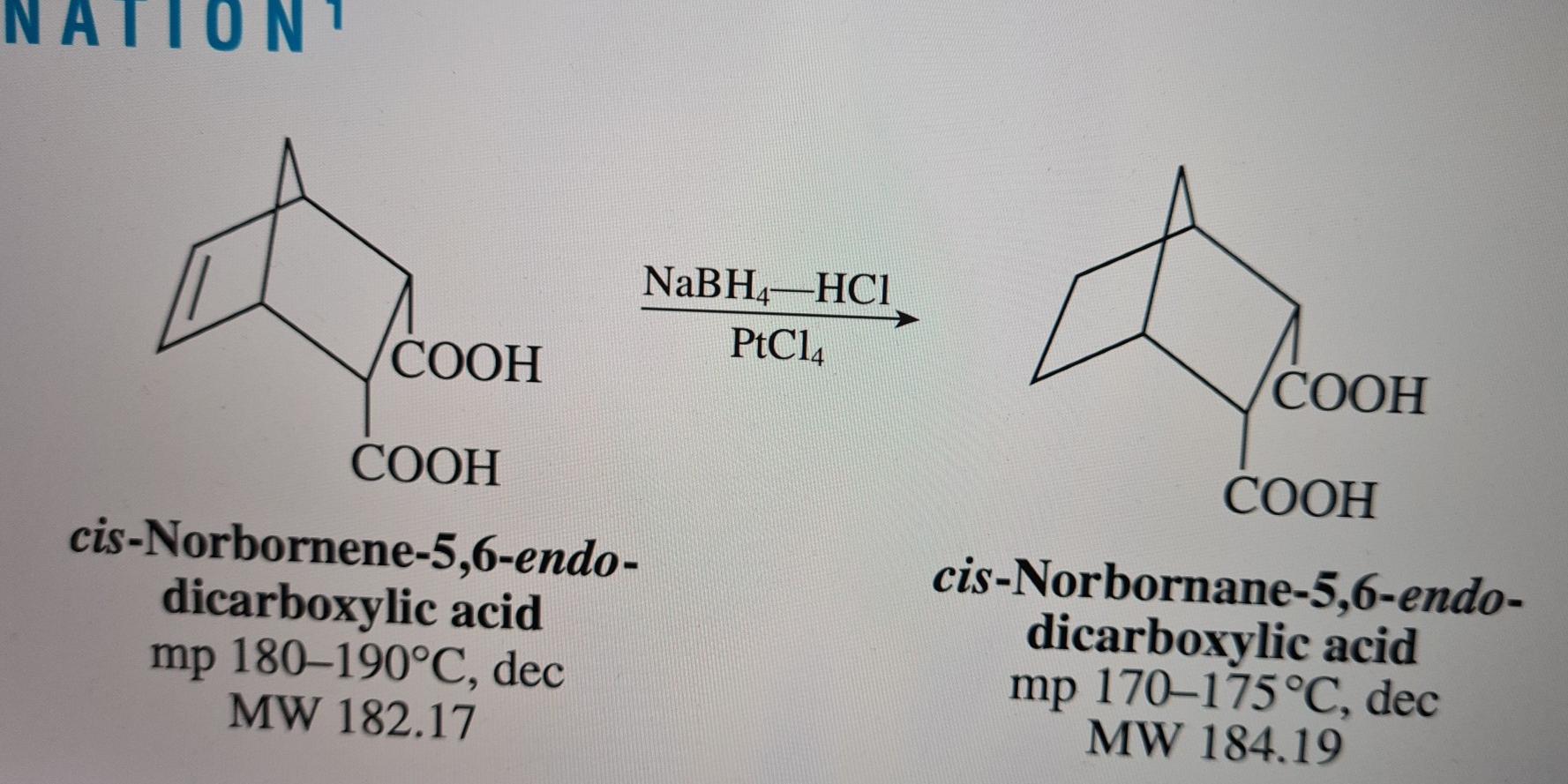 Solved NaBH4—HC1 PtCl. COOH COOH COOH COOH | Chegg.com