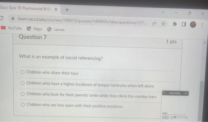 Solved What is an example of social referencing? Children | Chegg.com