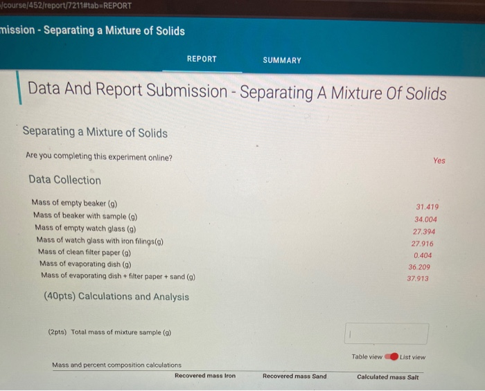 /course/452/report/7211#tab=REPORT mission - | Chegg.com