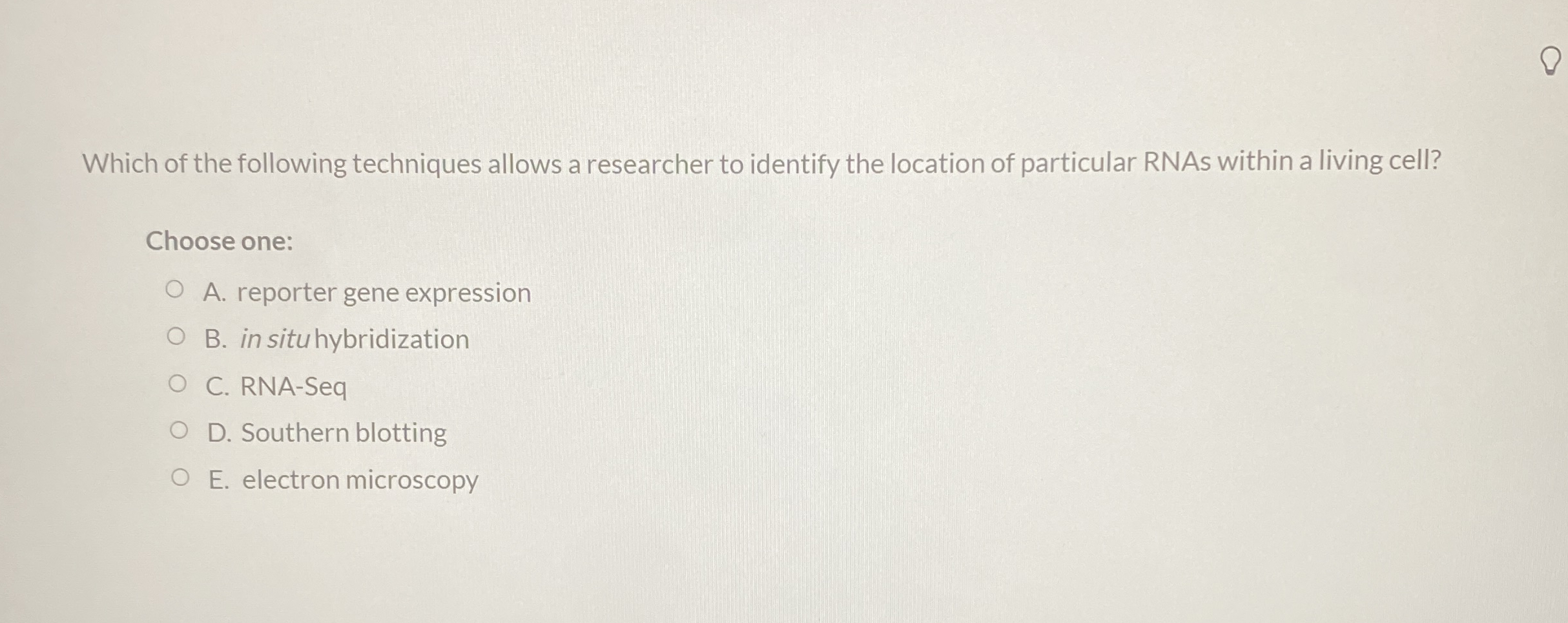 Solved Which of the following techniques allows a researcher | Chegg.com
