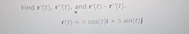 Solved Find r'(t),r''(t), ﻿and | Chegg.com
