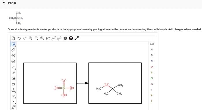 Solved Part B Draw all missing reactants and/or products in | Chegg.com