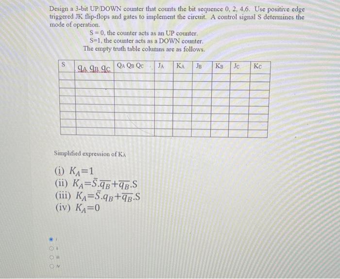 Solved Design A 3 Bit Updown Counter That Counts The Bit 6940