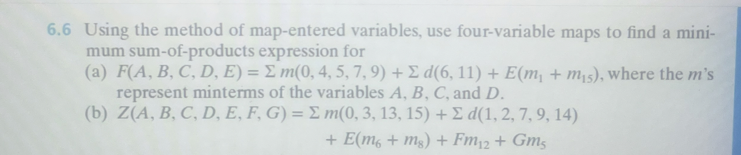 Solved 6.6 ﻿Using the method of map-entered variables, use | Chegg.com