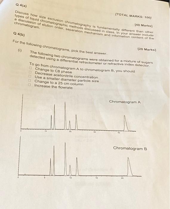 Solved a discussion chromatographic mematography is | Chegg.com
