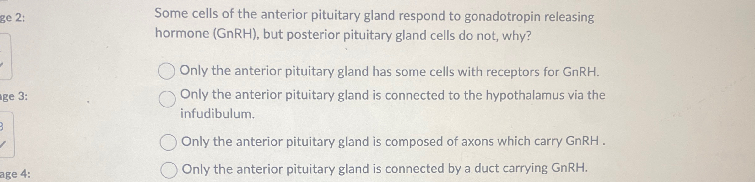 Solved Some cells of the anterior pituitary gland respond to | Chegg.com