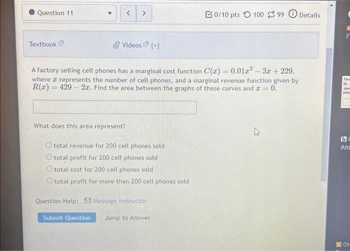Solved A factory selling cell phones has a marginal cost | Chegg.com