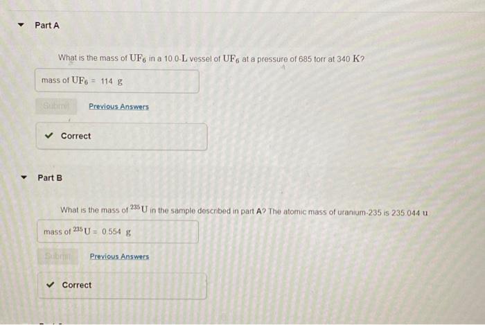 Solved Naturally found uranium consists of | Chegg.com