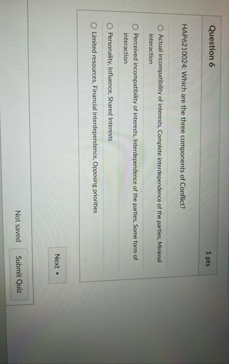 Solved Question 61 ﻿ptsHAP6210024: Which are the three | Chegg.com