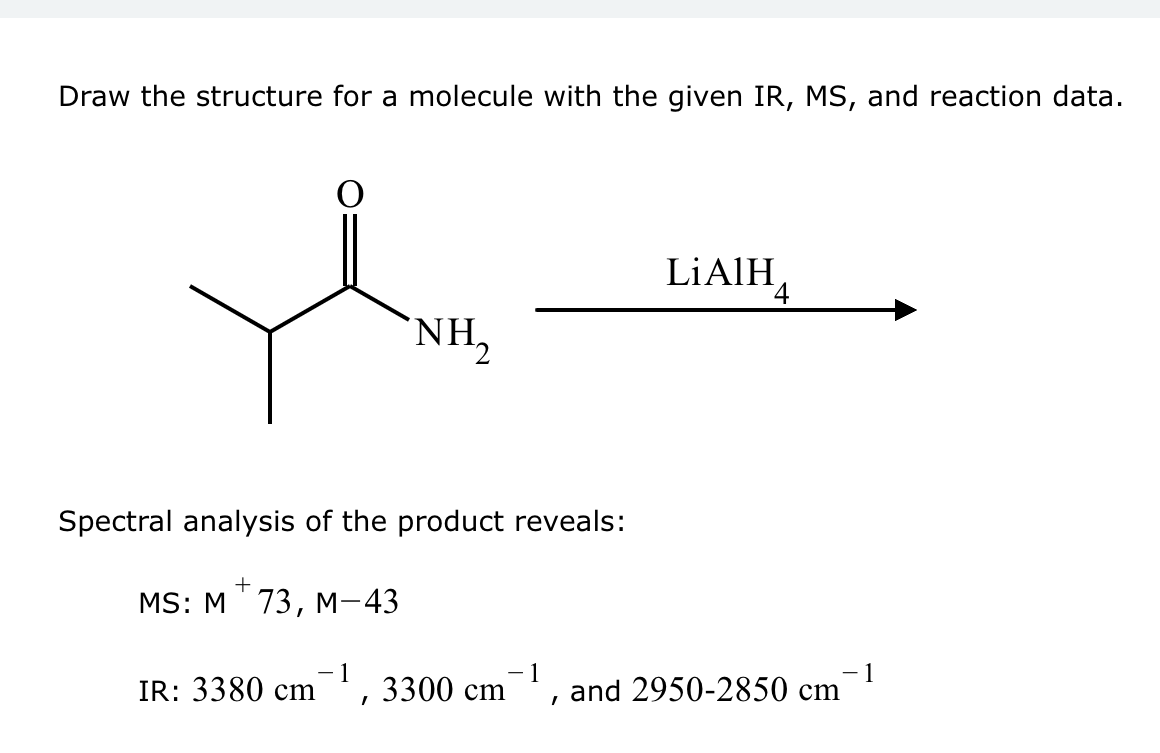 Solved Draw the structure for a molecule with the given IR, | Chegg.com