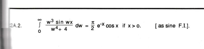 Solved Fourier Integrals Using the Fourier integral | Chegg.com