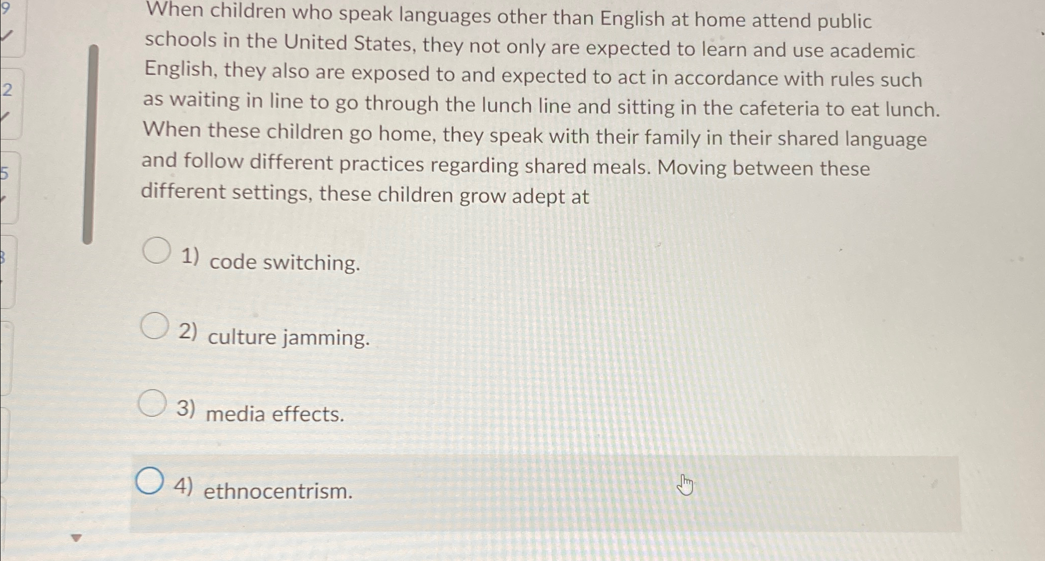 Solved When children who speak languages other than English | Chegg.com