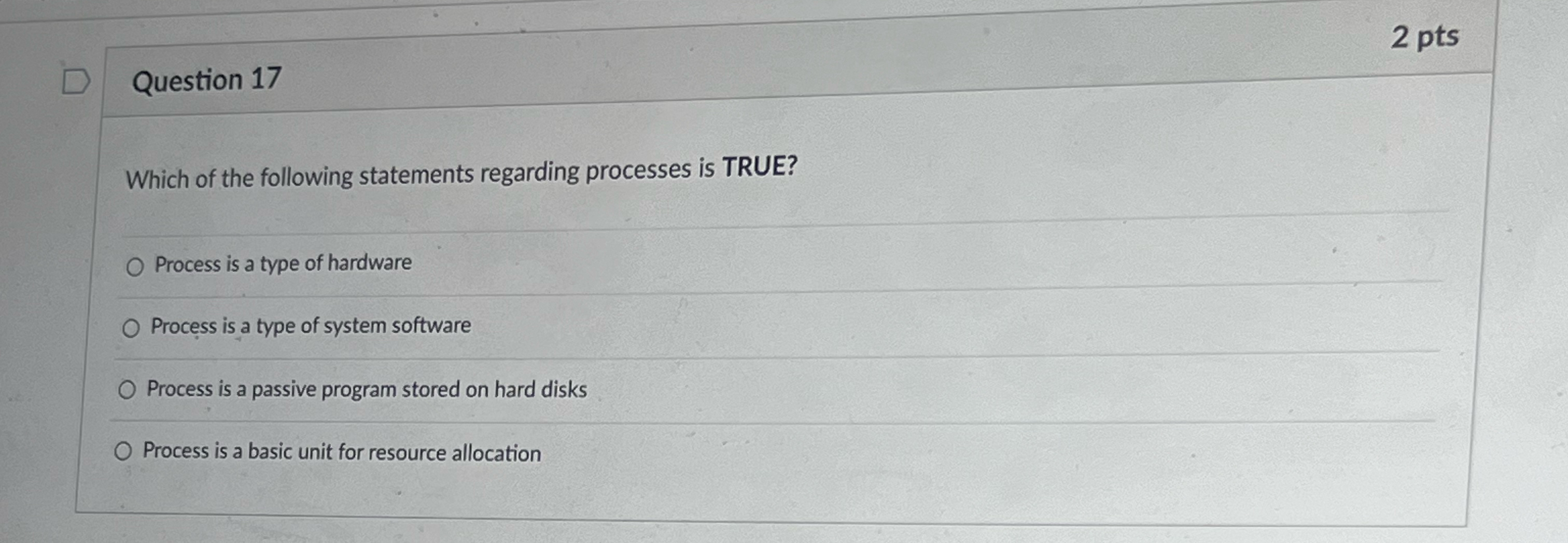 Solved Question 17which Of The Following Statements 