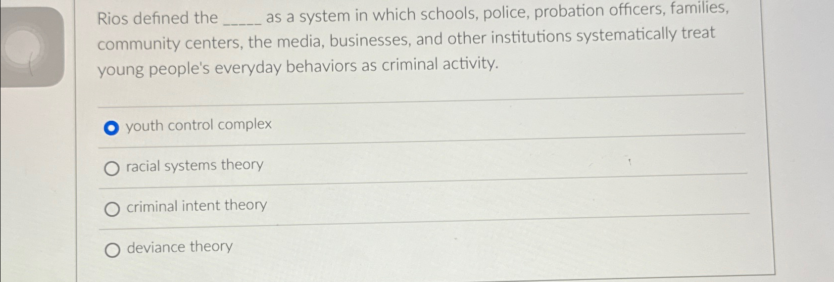 Solved Rios defined the as a system in which schools, | Chegg.com