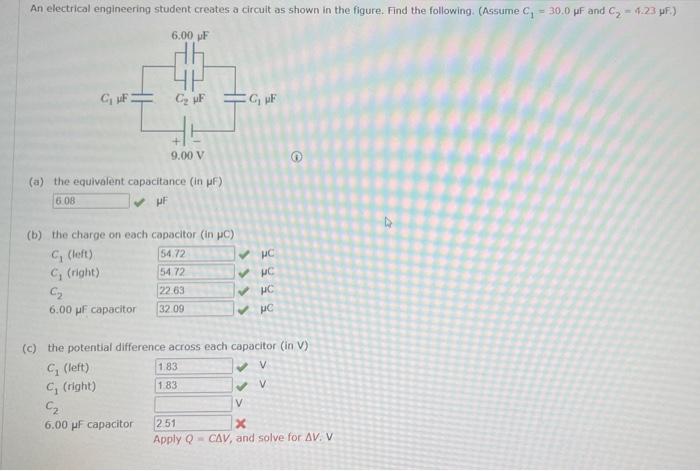 Solved An electrical engineering student creates a circuit | Chegg.com