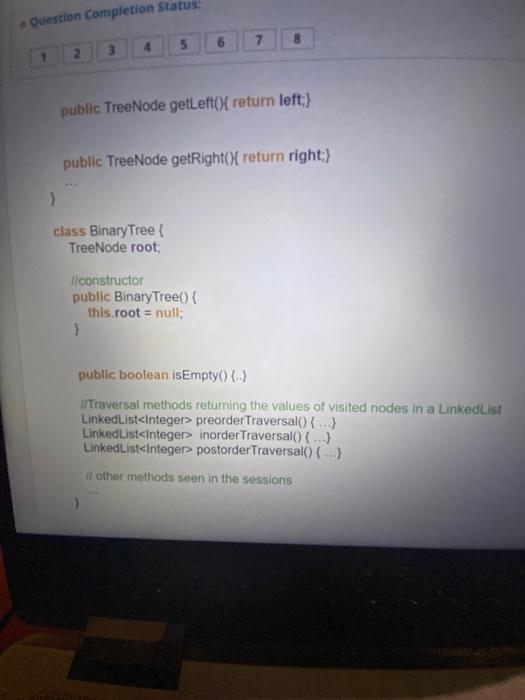 Solved 6 7 2 Be Ye WAV response Question 5 A binary tree is | Chegg.com