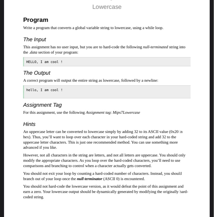 Solved Lowercase Program Write a program that converts a | Chegg.com