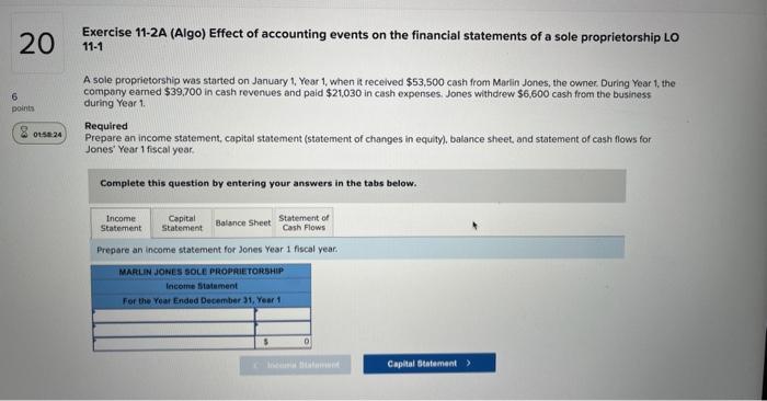 Solved Exercise 11-2A (Algo) Effect of accounting events on | Chegg.com