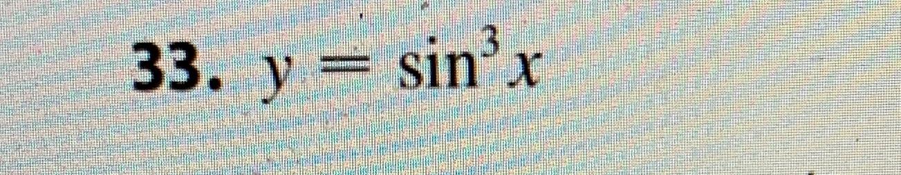 Solved y=sin3x ﻿Sketch the curve | Chegg.com