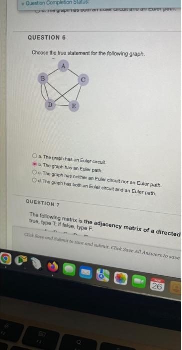 Solved A graph has 5 vertices: four verticts of degree 3 and | Chegg.com
