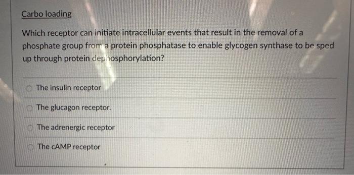 Solved Which receptor can initiate intracellular events that | Chegg.com