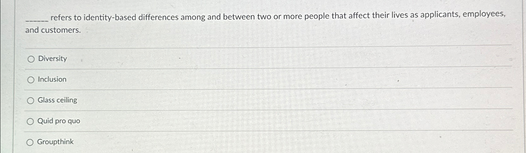 Solved refers to identity-based differences among and | Chegg.com Solved refers to identity-based differences among and | Chegg.com