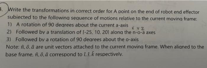 Solved 9. Write the transformations in correct order for A | Chegg.com