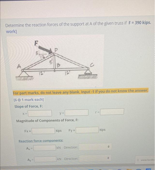 Solved Determine the reaction forces of the support at A of | Chegg.com