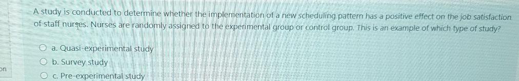 Solved A study is conducted to determine whether the | Chegg.com