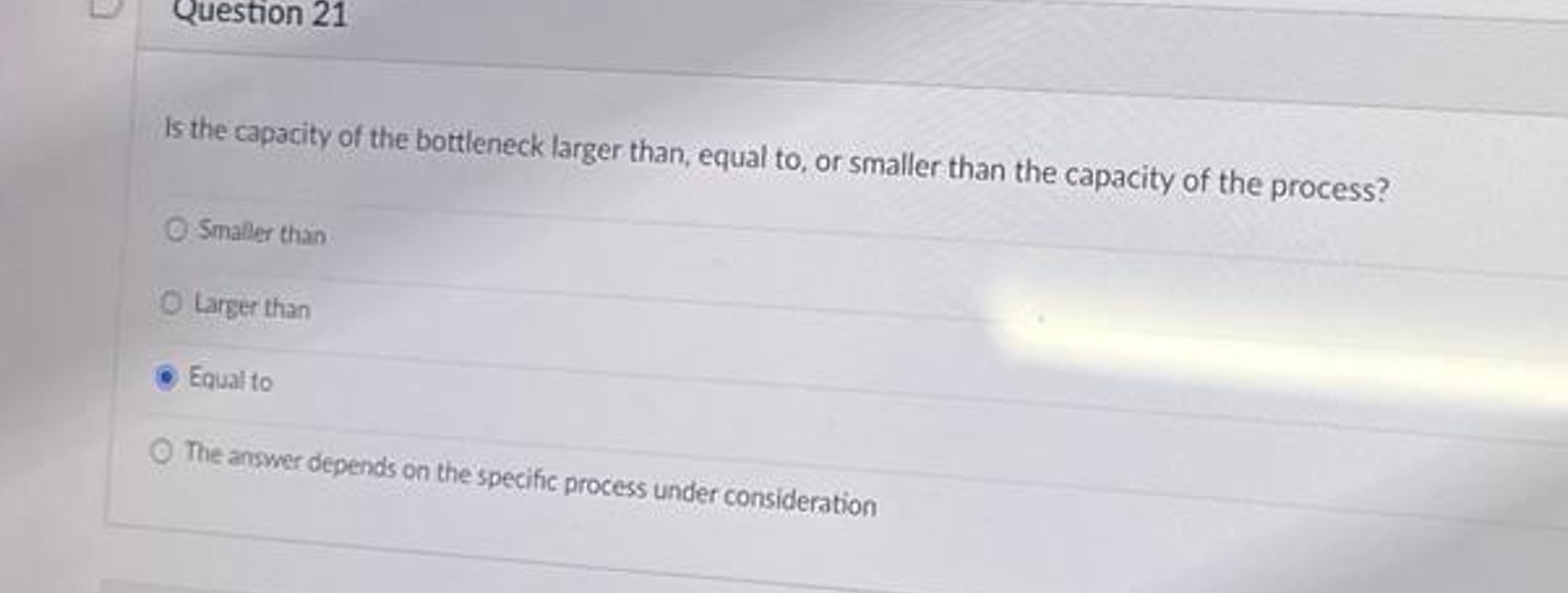 Solved Question 21Is the capacity of the bottleneck larger | Chegg.com