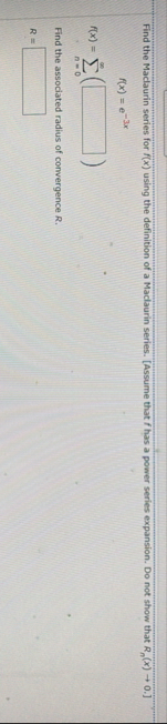 Solved Find the Maclaurin series for f(x) ﻿using the | Chegg.com