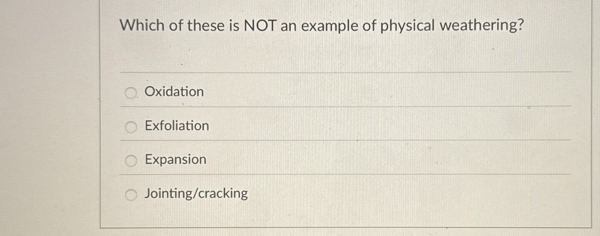 Solved Which of these is NOT an example of physical | Chegg.com
