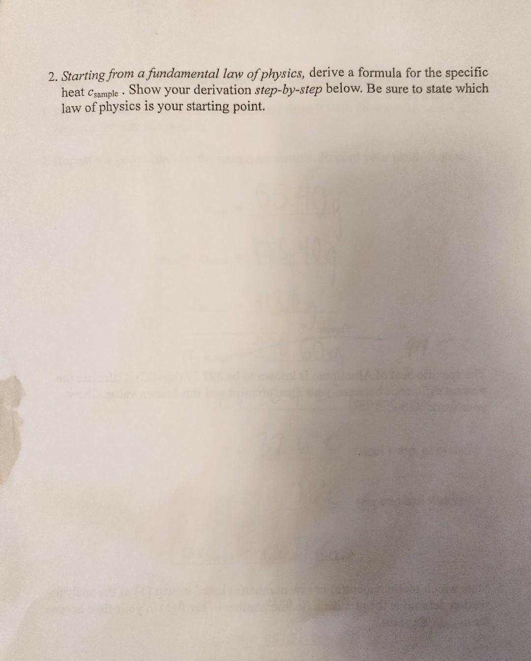 Solved Analysis: 1. For clarity, copy all the raw data you | Chegg.com