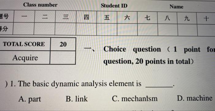 Solved - Choice question ( 1 point for question, 20 points | Chegg.com