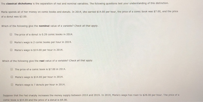 Solved The classical dichotomy is the separation of real and | Chegg.com