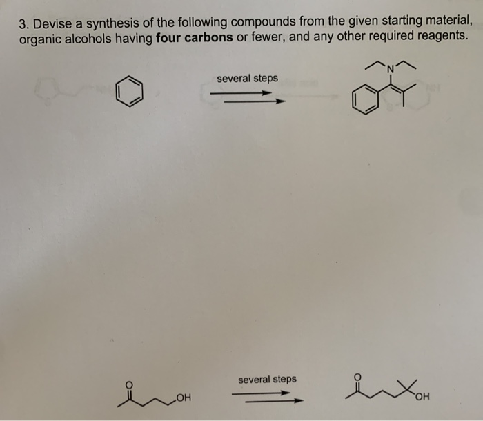 Solved 3. Devise a synthesis of the following compounds from | Chegg.com