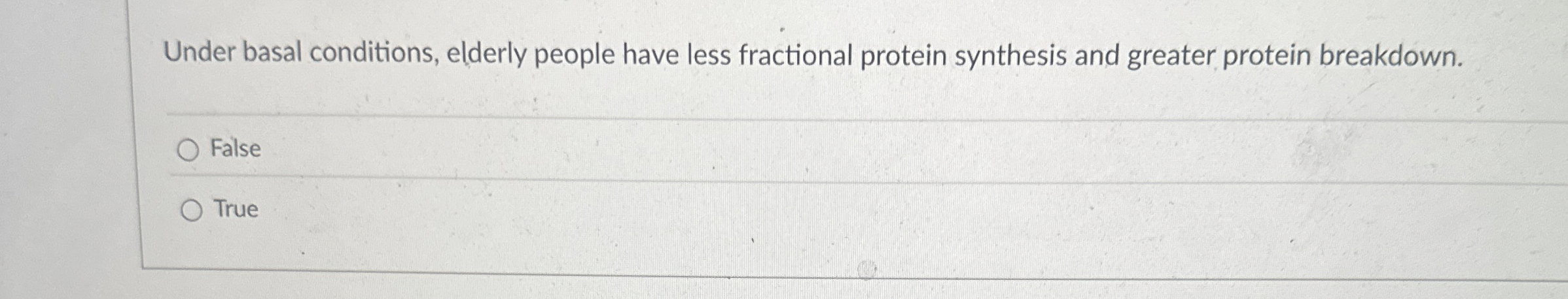 Solved Under basal conditions, elderly people have less | Chegg.com