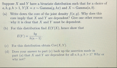 Solved Suppose x ﻿and Y ﻿have a bivariate distribution such | Chegg.com
