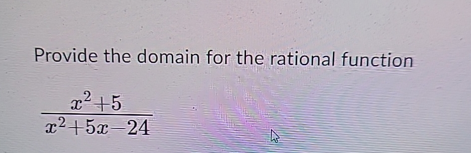 Provide The Domain For The Rational