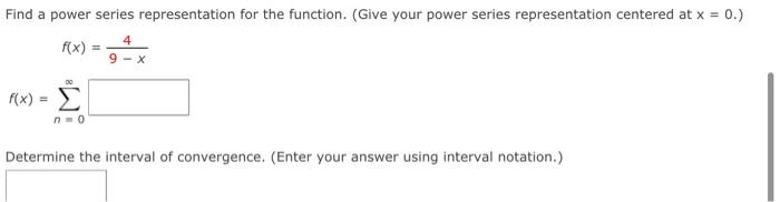 Solved Find a power series representation for the function. | Chegg.com