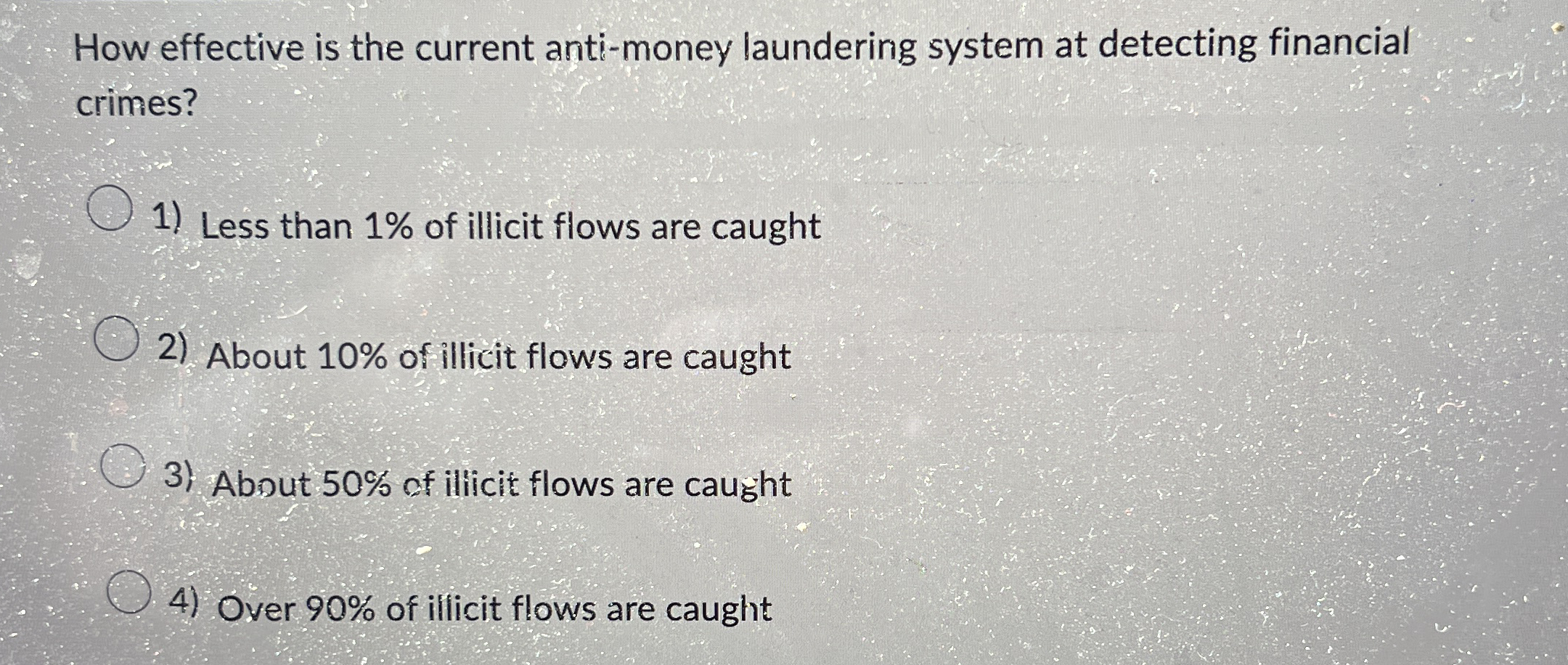 Solved How effective is the current anti-money laundering | Chegg.com