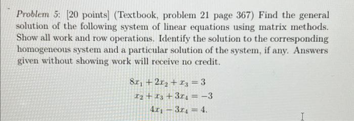 Solved Problem 5: [20 points] (Textbook, problem 21 page | Chegg.com