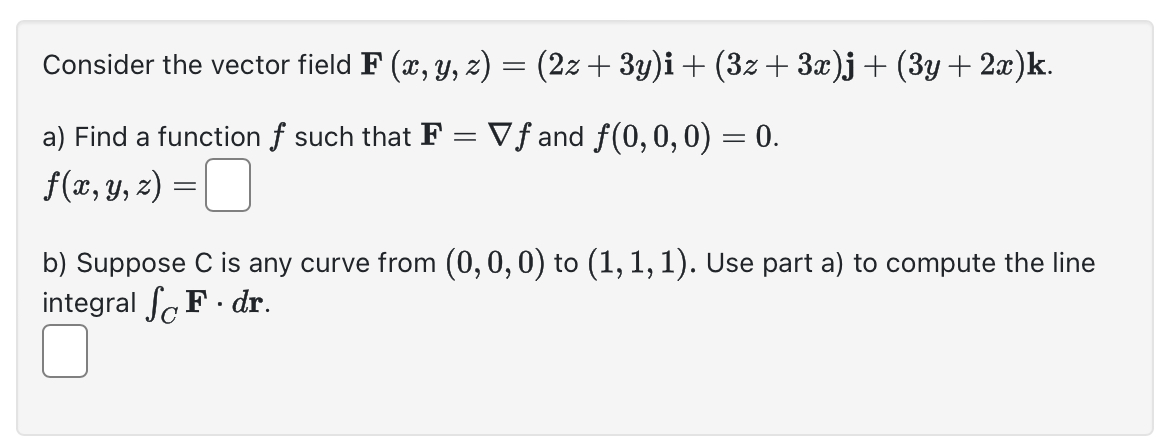 Solved Consider the vector field | Chegg.com