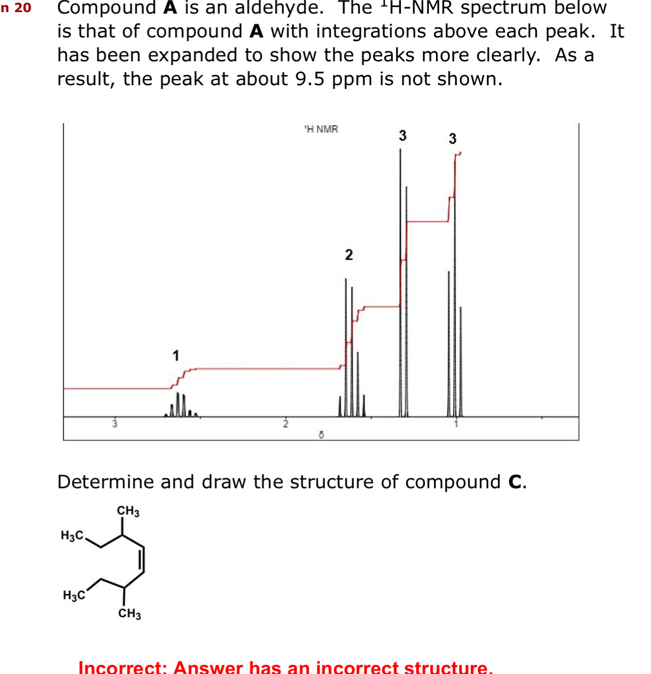 Solved n 20 ﻿Compound A ﻿is an aldehyde. The ?1H-NMR | Chegg.com