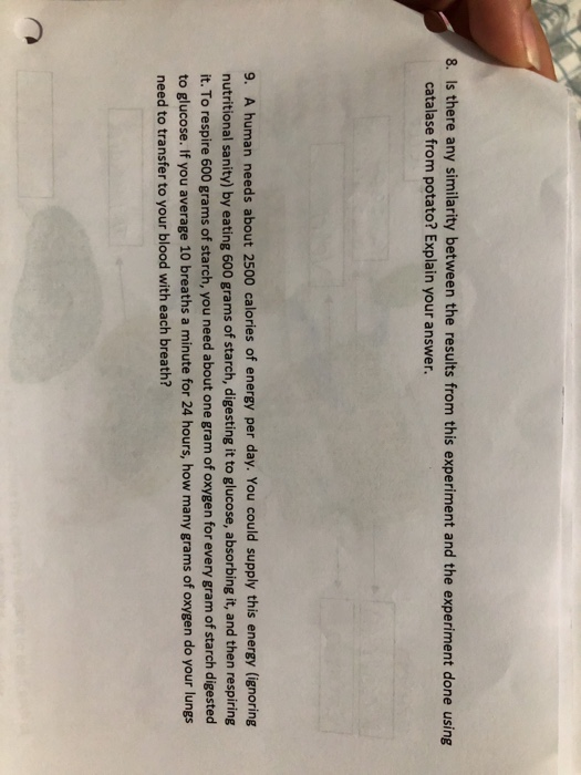 Solved 7. The following chart represents the data obtained | Chegg.com