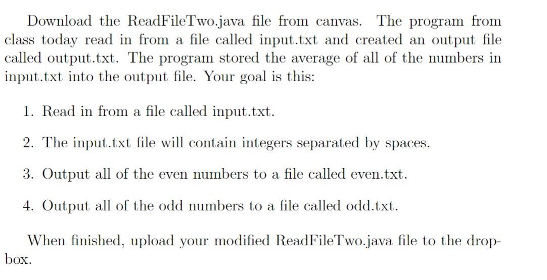 Solved Use Java I Guess Instructions 1 And 2 Are Done So 3 And 